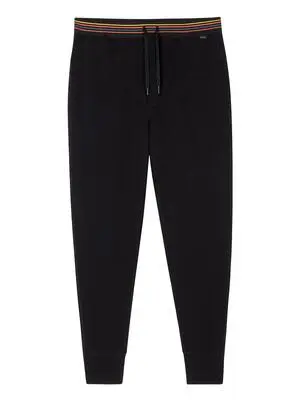 Paul Smith Artist Rib Stripe Joggers - Black