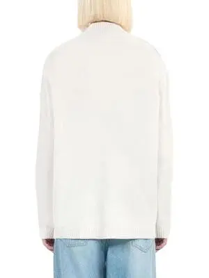 The Kooples Mock-neck Cashmere-blend Sweater - Ecru