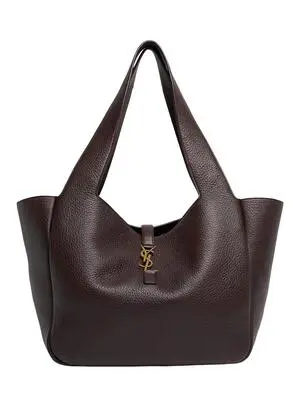 Saint Laurent Saint Laurent Bea Tote Bag In Deer Leather Sweet Choco