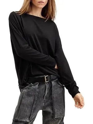 ALLSAINTS Rita Oversized Tee - Black