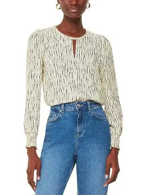 Whistles Shibori Stripe Blouse - Ivory/multi
