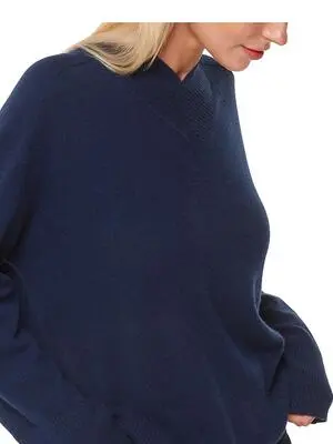 Whistles Cashmere V-neck Sweater - Navy