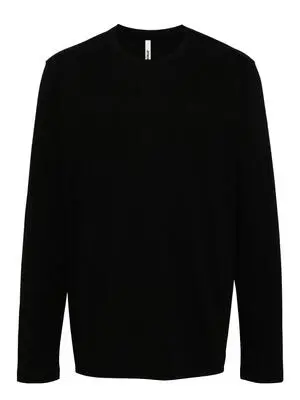 Attachment Long-sleeved Cotton T-shirt - Black