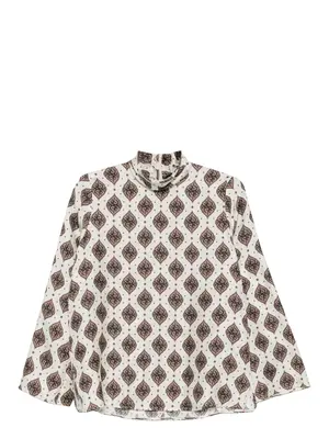 Alberto Biani Floral-print Blouse - White