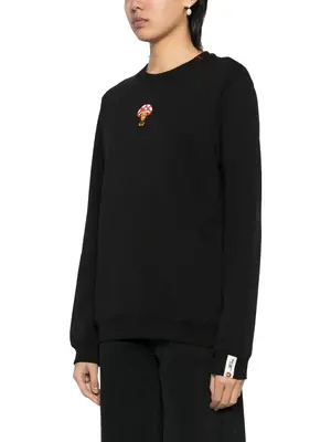 A BATHING APE Baby Milo® Store * Graphic Print Crewneck Sweatshirt - Black