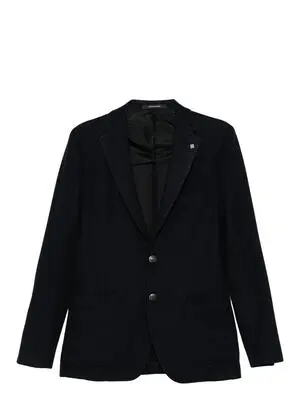 Tagliatore Ribbed Blazer - Blue