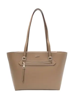 Dkny Logo-lettering Tote Bag - Neutrals