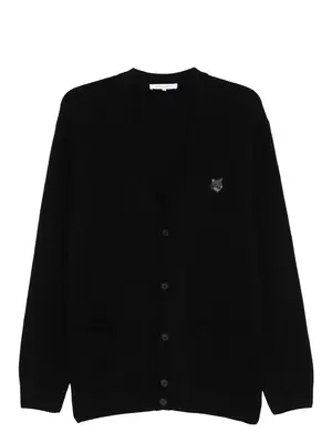 Maison Kitsuné Bold Fox Head-patch Cardigan - Black