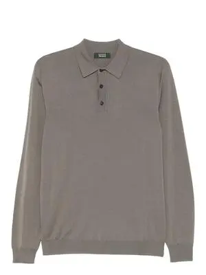 ZANONE Knitted Polo Shirt - Green