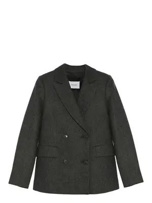 YVES SALOMON Double-breasted Blazer - Grey