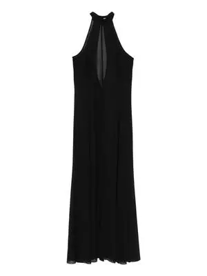 Patrizia Pepe Sheer Maxi Dress - Black