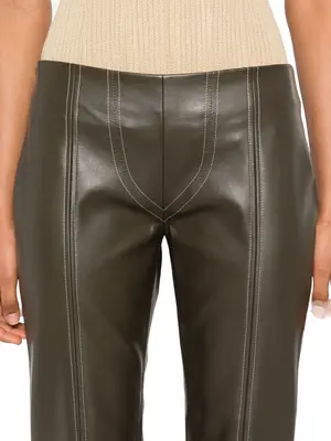 ELENA VELEZ Elena Velez Flared Faux Leather Trousers