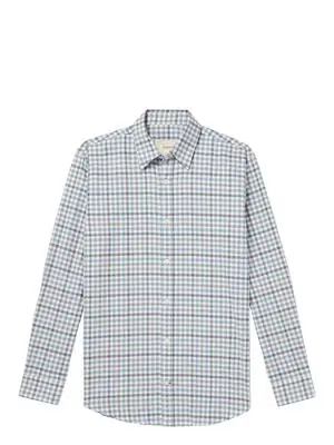 Purdey Checked Cotton-flannel Shirt - Blue