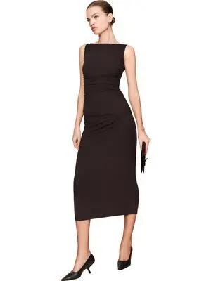 REFORMATION Benson Knit Dress Black Currant