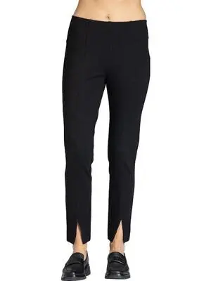 APNY Split Hem Pull-on Crop Slim Pants - Black