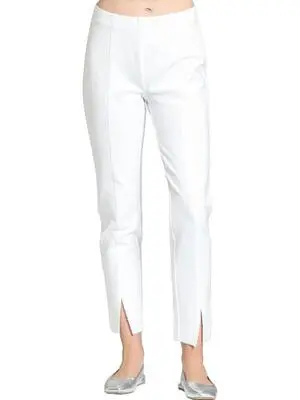 APNY Split Hem Pull-on Crop Slim Pants - White