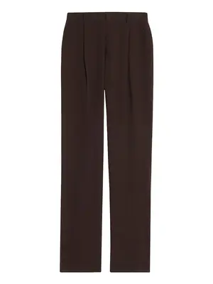 Saint Laurent Saint Laurent Pleated Silk Suiting Trousers Cocco