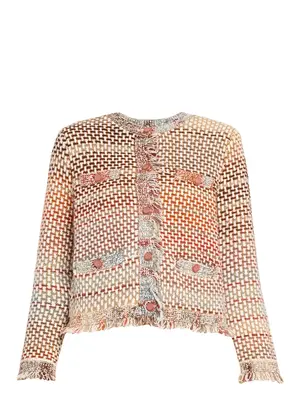 Veronica Beard Veronica Beard Sariyah Knit Jacket Red Multi