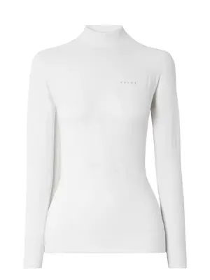 Falke Maximum Warm Stretch-jersey Turtleneck Top - White