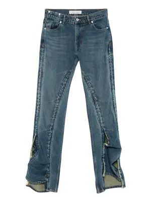 Y/project Hook And Eye Flared Jeans - Blue