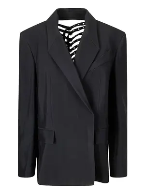 MUGLER Buckled Blazer - Black