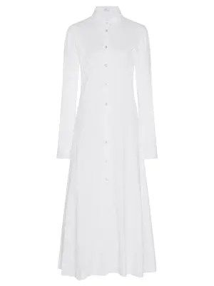 Rosetta Getty Cotton Shirt Dress - White