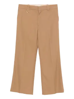 Chloé Cropped Virgin Wool Trousers - Brown