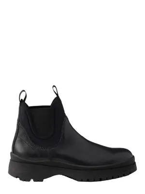 Prada Leather Chelsea Boots - Black