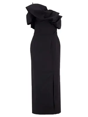 Johanna Ortiz Noche Habanera Maxi Dress - Black