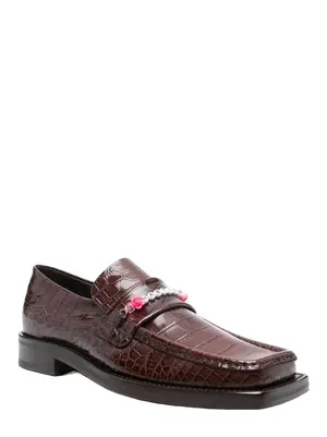 Martine Rose Bead-logo Loafers - Brown