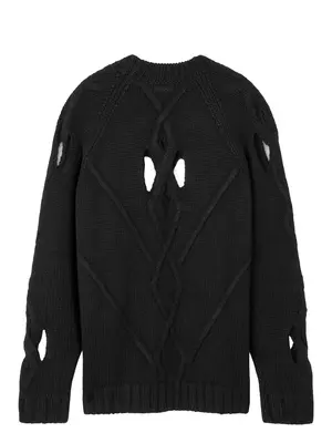 Versace Open-knit Jumper - Black