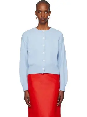 &daughter Blue Ada Crewneck Cardigan Pale Blue