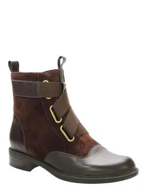 DAVID TATE David Tate Club Water-Resistant Bootie Brown/ Brown Combo