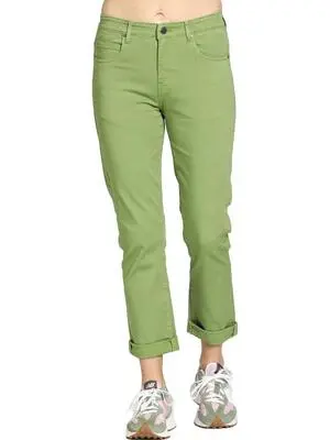 APNY APNY Mid-Rise Girlfriend Jeans Turtle Green