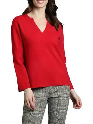 APNY V-neck Sweater - Red