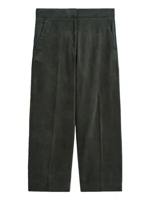 Cos Cropped Corduroy Trousers - Green