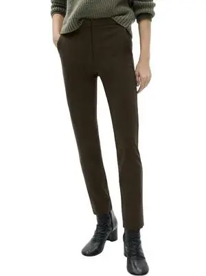 Mango Crop Skinny Pants - Khaki