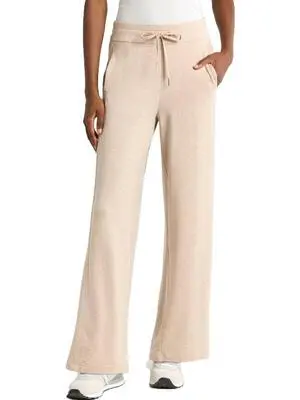 Travis Mathew Cloud French Terry Wide Leg Pants - Heather Natural
