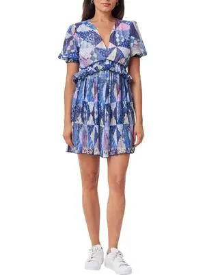 Scotch & Soda Patchwork Pleated Minidress - Memory Quilt