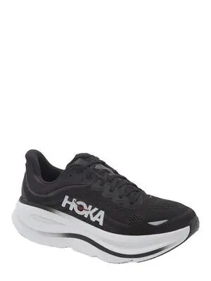 HOKA Bondi 9 Running Shoe Black/vermillion