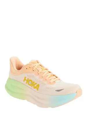 HOKA Bondi 9 Running Shoe Frost / Pale Tangerine