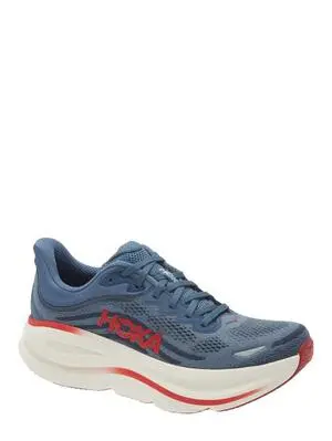 HOKA Bondi Running Shoe - Thunder Cloud/vermillion
