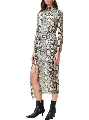 ALLSAINTS AllSaints Rizo Snakeskin Print Dress