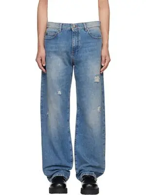 Balmain Loose-fit Jeans - 6ff Bleu Jean