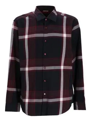 BOSS Checked Shirt - Black