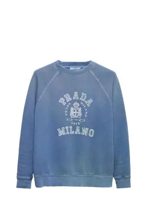 Prada Cotton Crew-neck Sweatshirt - Blue