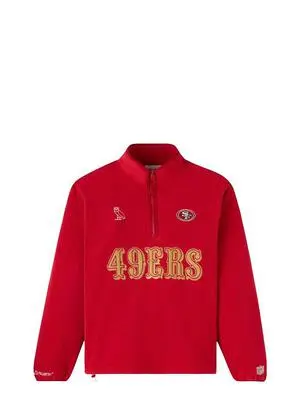 OVO X Nfl San Francisco 49ers Polartec Quarter-zip Fleece - Red