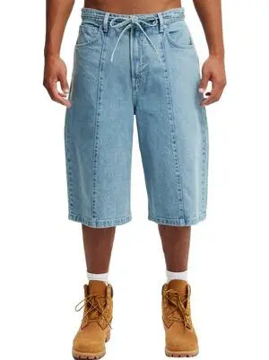 COTTON ON Super Baggy Jorts Pintuck Sports Blue