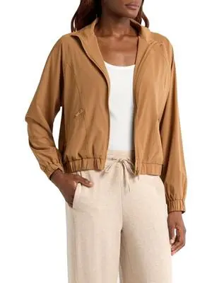 Travis Mathew Travel Day Zip Jacket - Chestnut