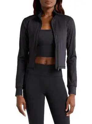 Travis Mathew TravisMathew Moveknit Full Zip Crop Jacket Heather Black